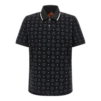 MCM Monogram Jacquard Polo Shirt - - Tops - Herren - Schwarzk - XL