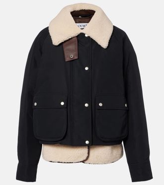 Loewe Veste en coton mélangé et shearling