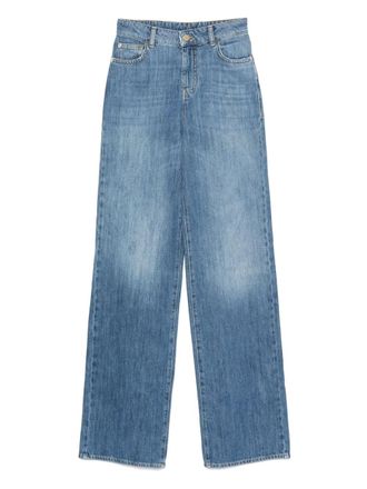Emporio Armani jean ample &agrave; effet d&eacute;lav&eacute; - Bleu