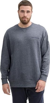 Tom Tailor Sweat-Shirt Plussize pour Homme, 19932 - Navy Grindle Structure, 4XL
