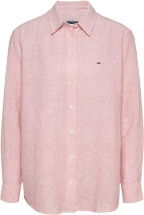 Tommy Jeans Damen Hemdbluse aus Baumwolle und Leinen