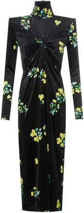 Richard Quinn Robe midi en velours
