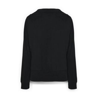 Elena Miro Modal-Mischgewebe T-Shirt mit U-Boot-Ausschnitt - - Sweatshirts & Hoodies - Damen - Schwarzk - M