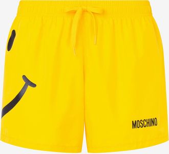 Moschino Boxer de bain en nylon Smiley - Jaune