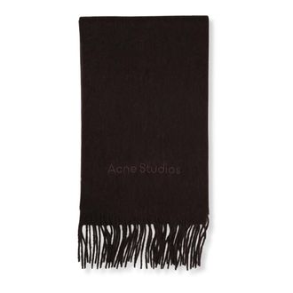 Acne Studios Homme, Accessoires, Brun, Taille: ONE Size Alpaca Wool Logo Scarf