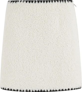 Ermanno Scervino jupe en polaire à détails de zips - Blanc