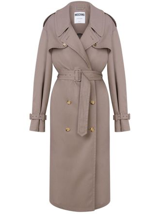 Moschino Trenchcoat aus Gabardine - Braun