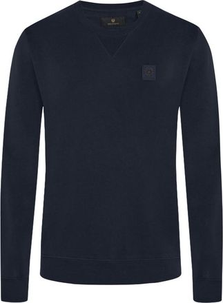 Belstaff Unifarbenes Sweatshirt mit aufgenähtem Logo-Emblem in
