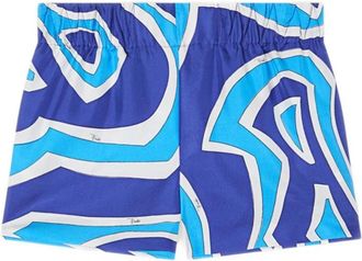 Pucci Femme, Shorts, Bleu, Taille: 40 FR Iride Print Shorts