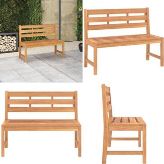 vidaXL Vidaxl - Gartenbank 114 cm Massivholz Teak - Gartenbank - Teakholz Gartenbank - Outdoor Bank - Gartenm&ouml;beln - Gartenm&ouml;belset - Home & Living