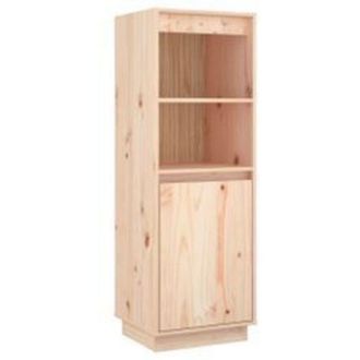 Les Tendances Meuble de rangement 1 porte 1 &eacute;tag&egrave;re Loupia 37cm - Bois pin massif-Naturel