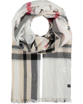 Fraas Stola mit Karo-Design - 93x200 cm - leichter Schal für Frühling und Sommer - Sustainabiliy Edition