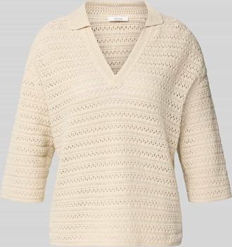 OPUS Strickpullover mit V-Ausschnitt und 3/4-Arm Modell Garakino