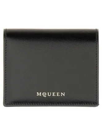 Alexander McQueen Calf Skin Wallet - Black