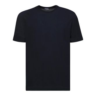 Zanone Homme, Tops, Bleu, Taille: L T-shirt bleu avec col rond