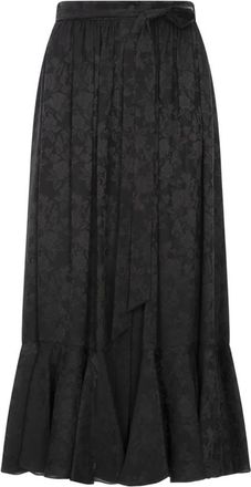 Chloé Femme, Jupes, Noir, Taille: 38 FR Jupe en soie noire avec boutons en nacre