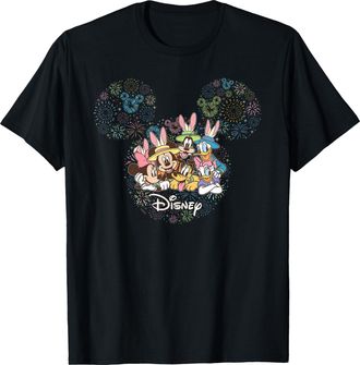 Disney Mickey & Friends Easter Fireworks Icon Vacation Trip T-Shirt