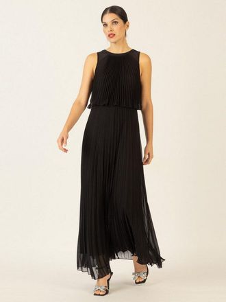 Apart Abendkleid mit lose fallendem Sonnenplissee Part bis zur Taille