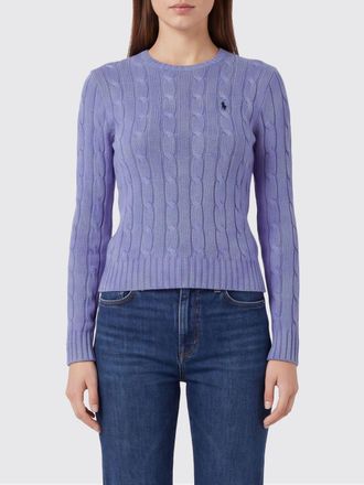Polo Ralph Lauren Pull &agrave; col rond slim fit en coton avec logo brod&eacute;