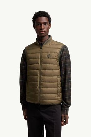 Moncler Mens Gilet Doudoune Froissel Kaki Bronze Khaki Down Jackets Coat