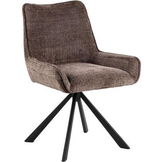 ebuy24 Eddie Esszimmerstuhl Chenille braun