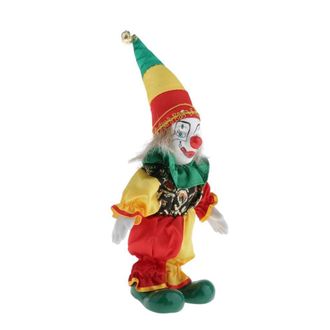 MERIGLARE L&auml;chelnde Clown Puppe Aus Porzellan, 16 cm (6,3 Zoll), Bunt