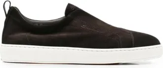 Santoni Victory Suede Slip-on Sneakers