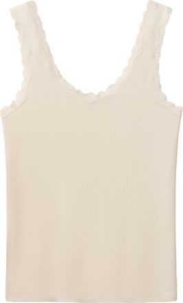 Benetton Damen Canotta 3ovl1h009 Unterhemd, beige, Medium