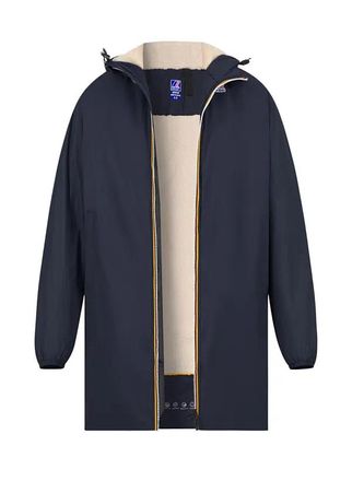 K-Way Herren Jacken blau Mikrofaser unifarben