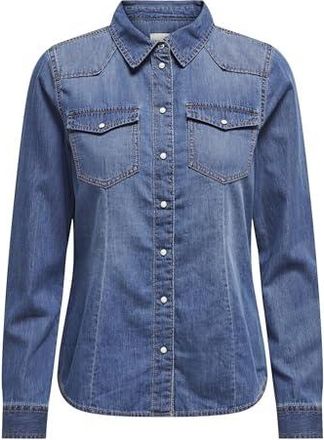 Only Only Femme Onlalexa L/S DNM Shirt Fs Noos Blouse, Medium Blue Denim, XL EU