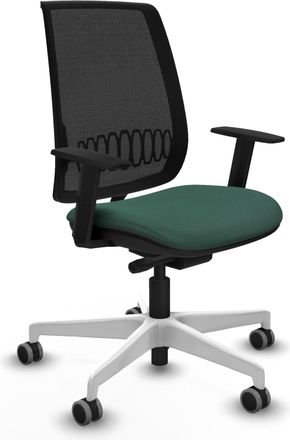 Piqueras y Crespo Gr&uuml;ner Schreibtischstuhl Alares mit 1D-Armlehnen, h&ouml;henverstellbare Lendenwirbelst&uuml;tze, ausgestattet mit Syncro/Traslack und eingespritztem Schaum. Mi