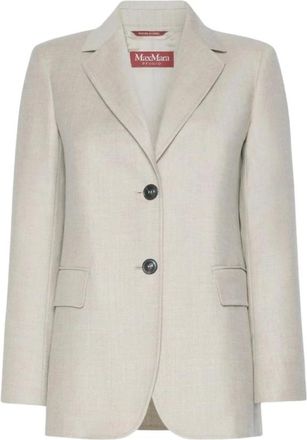 Max Mara Femme, Vestes, Multicolore, Taille: 38 FR Blazer monopetto en flanelle de laine