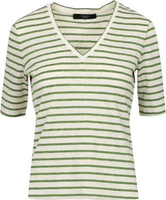 Max Mara Femme, Tops, Beige, Taille: 44 FR T-shirt col en V Wkdopzione