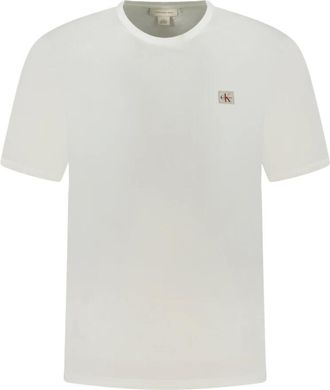 Calvin Klein Homme, Tops, Blanc, Taille: XL Badge T-Shirt