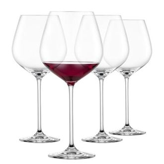 Schott Zwiesel Coupe de Bourgogne Fortissimo (set de 4), verres à bourgogne raffinés pour le vin rouge, verres en cristal Tritan résistant au lave-vaisselle, fabriqu