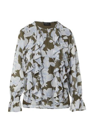 s.Oliver Langarmbluse Bluse Chiffonbluse mit Volants