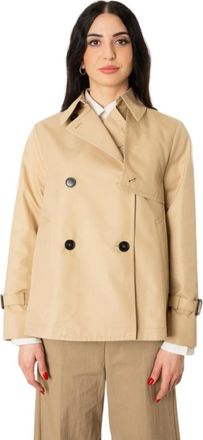 Max Mara Femme, Vestes, Beige, Taille: 38 FR Trench corto