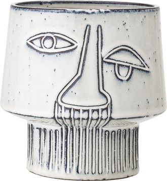 Bloomingville Blumentopf, grau, Keramik, Ø 15cm