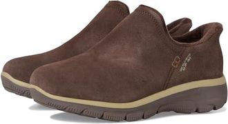 Skechers Easy Going-Modern Hour Bottines à enfiler mains libres en daim pour femme, chocolat, 7.5 Wide