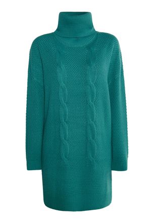 Mymo Strickkleid Damen gr&uuml;n
