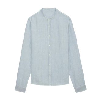 Zadig&Voltaire Stan Leinenhemd - - Shirts - Herren - Blau - S