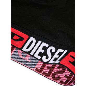 Diesel Scoop-Neck Stretch-Cotton Bralette - Black