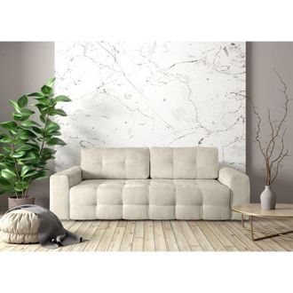 Fun Möbel Schlafsofa Designersofa Sofa 3-Sitzer arielle in Stoff Perfect Harmony Creme