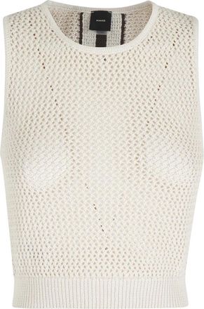 Pinko Pinko, Femme, Tops, Gris, Taille: 40 FR Morus Top Rete Sport