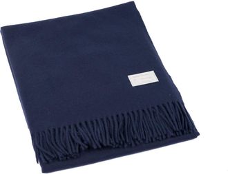 Ritter Decken 130 x 180 cm Wolldecke Luzern dunkelblau 100% Merino Schurwolle - Geeignet als Plaid, Kuscheldecke, Sofadecke und Bett. Hochwertige Wohndecke mit Fran