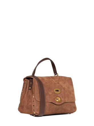 Zanellato Womens Handbag Small Postina Brown Bovine Leather Handbags Hand Bags