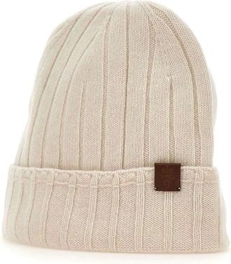 Eleventy Homme, Accessoires, Beige, Taille: ONE Size Bonnet côtelé en cachemire