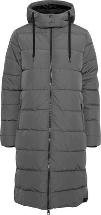 Oxmo Soliana Damen Steppmantel Wintermantel Winterjacke gefüttert, Größe:XS, Farbe:Pewter (185203)