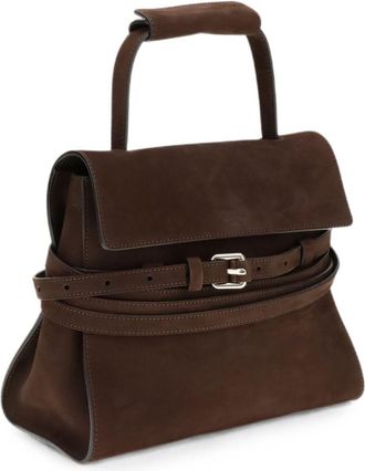 Moschino Tie Me Top Handle Bag - Brown