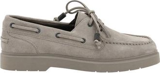 Brunello Cucinelli Femme, Chaussures, Gris, Taille: 38 1/2 EU Mocassins en daim style bateau